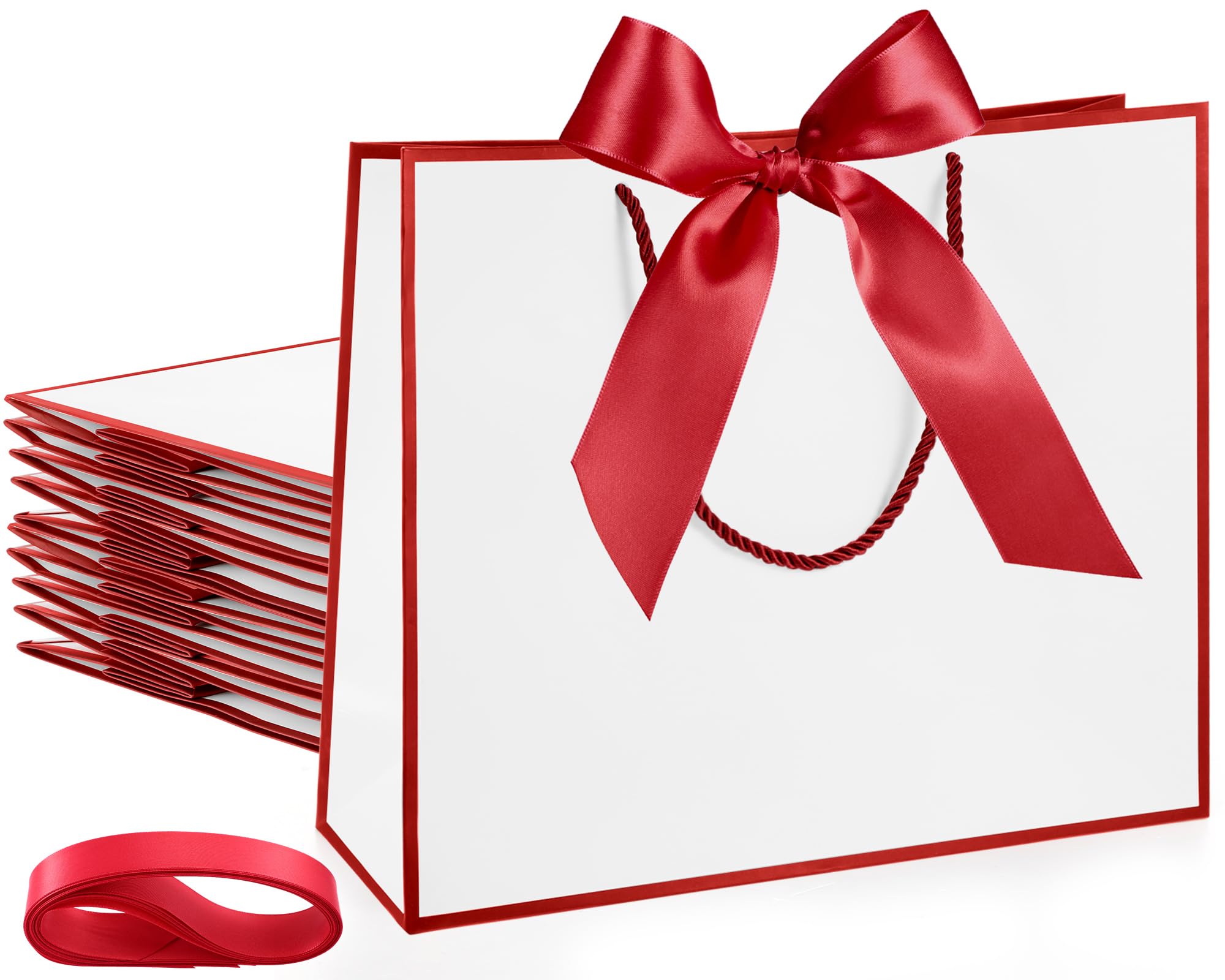 Amazon.com: Silkfly 12 Pcs Thank You Gift Bags with Handles 11.8 x 10 x ...