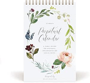 Amazon.com: Bliss Collections Perpetual Calendar, Important Dates to ...