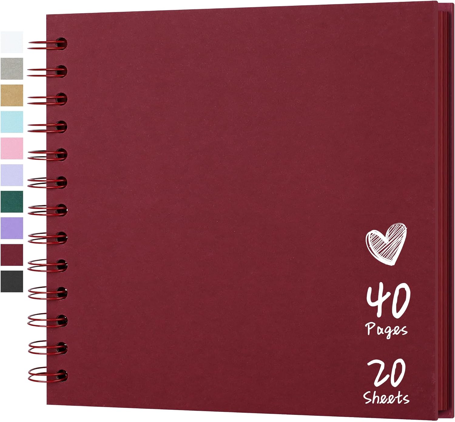 Amazon.com: Hiwhy Scrapbook 7x7 Inch DIY Scrapbook Album Hardcover ...