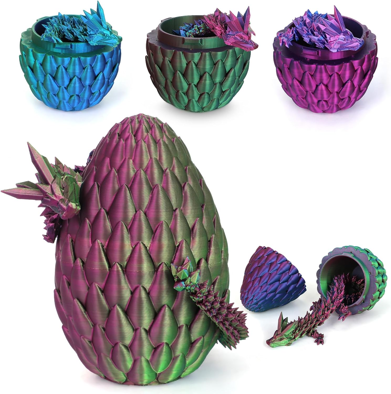 Amazon.com: jinxuanhui acuever 3D Printed Dragon Egg, 11'' Crystal ...