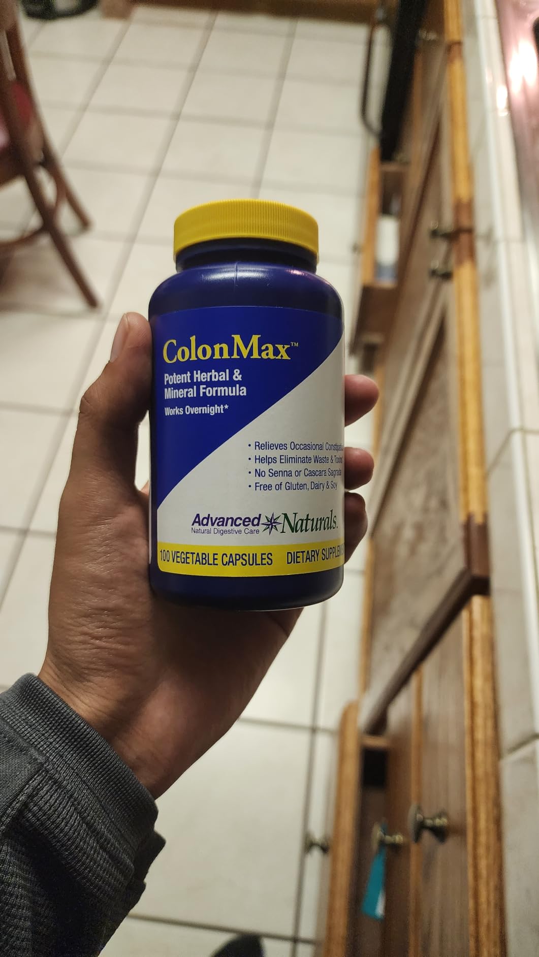 Amazon.com: Advanced Naturals Colonmax Caps, 100 Count, Blue and White ...