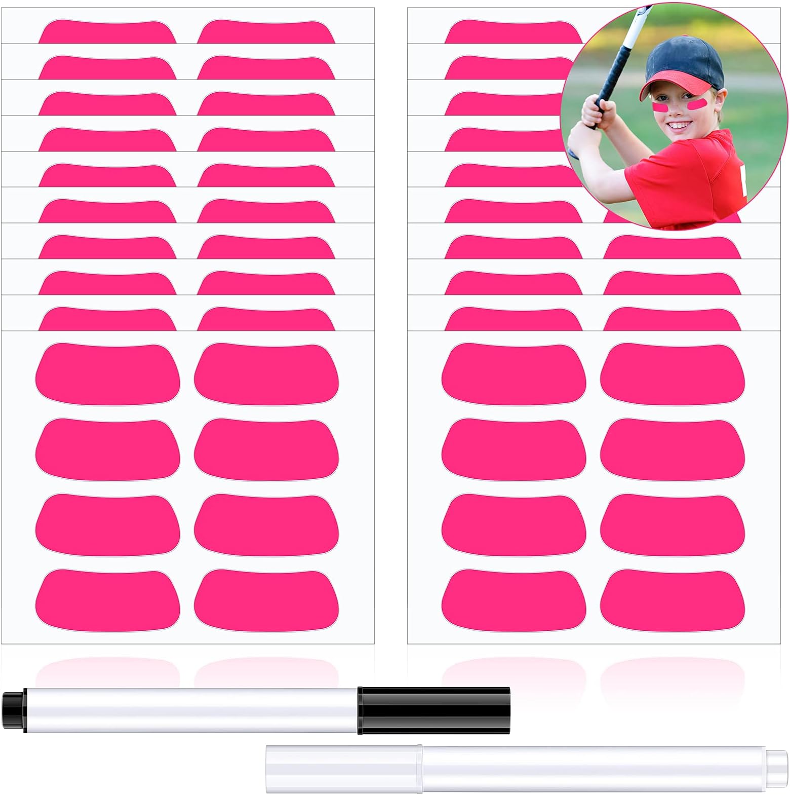 Amazon.com: Sports Under Eye Black Strips Stickers 120 pcs Gradient ...