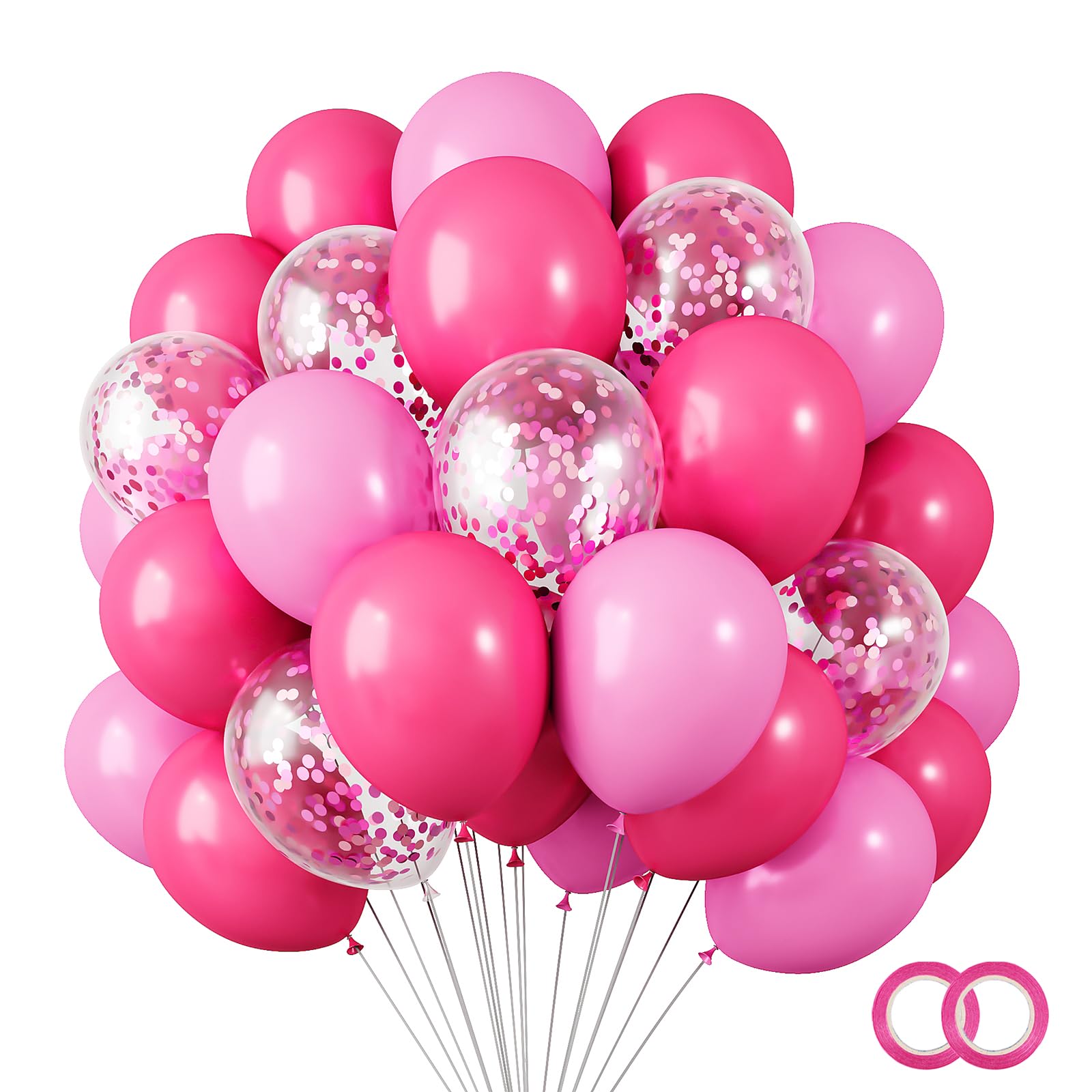 Amazon.com: RUBFAC 120pcs 12 Inches Pink Balloons Arch Garland Kit, Hot ...