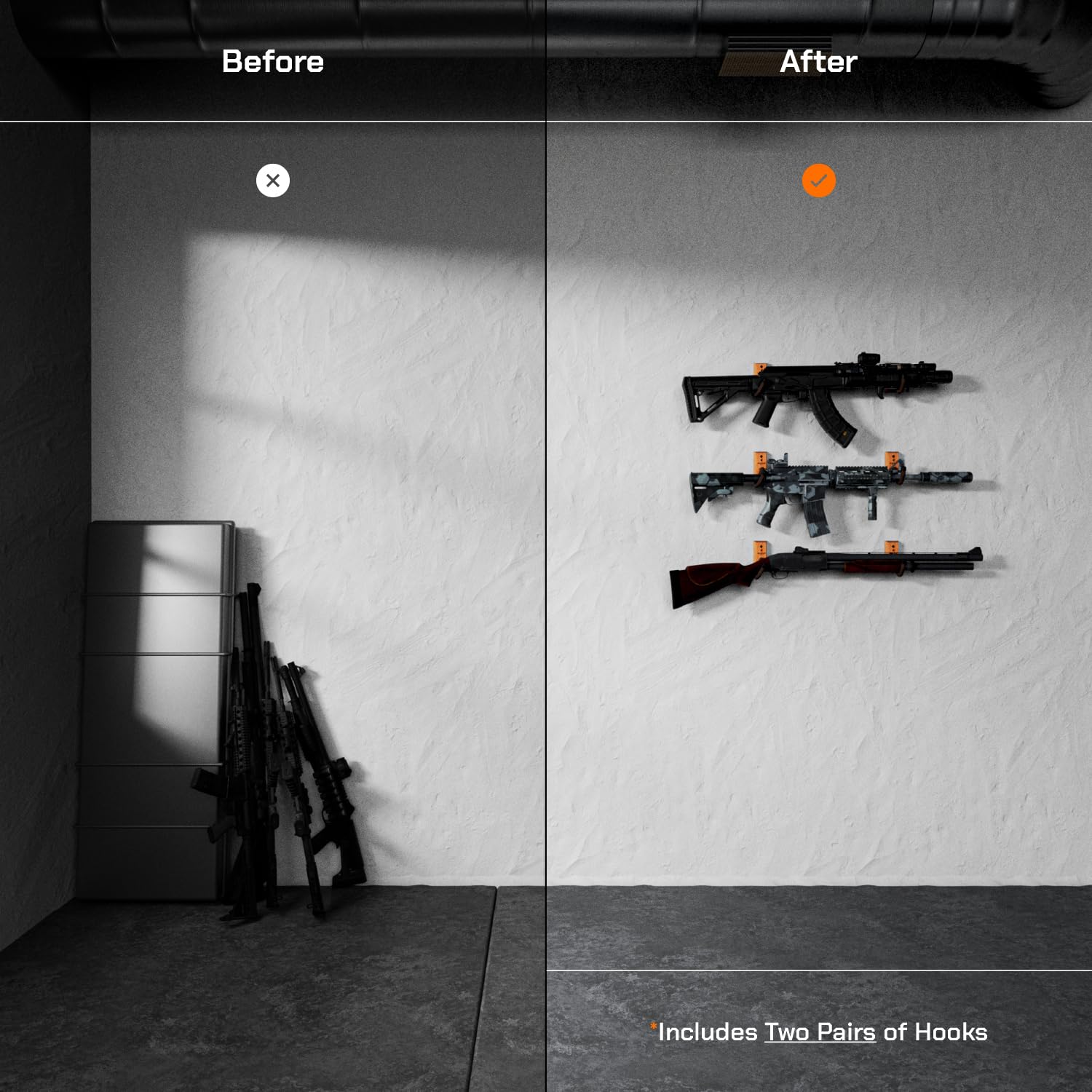 Snapklik.com : Hold Up Displays Oak Hardwood Gun Display 2 Pack - AR ...