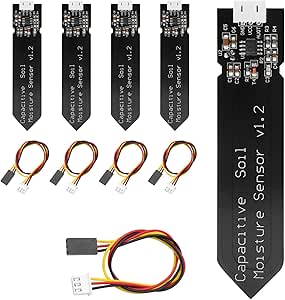 APKLVSR Soil Moisture Sensor, 5x Capacitive, Hygrometer Module, Arduino, Raspberry Pi, 98mm x ...