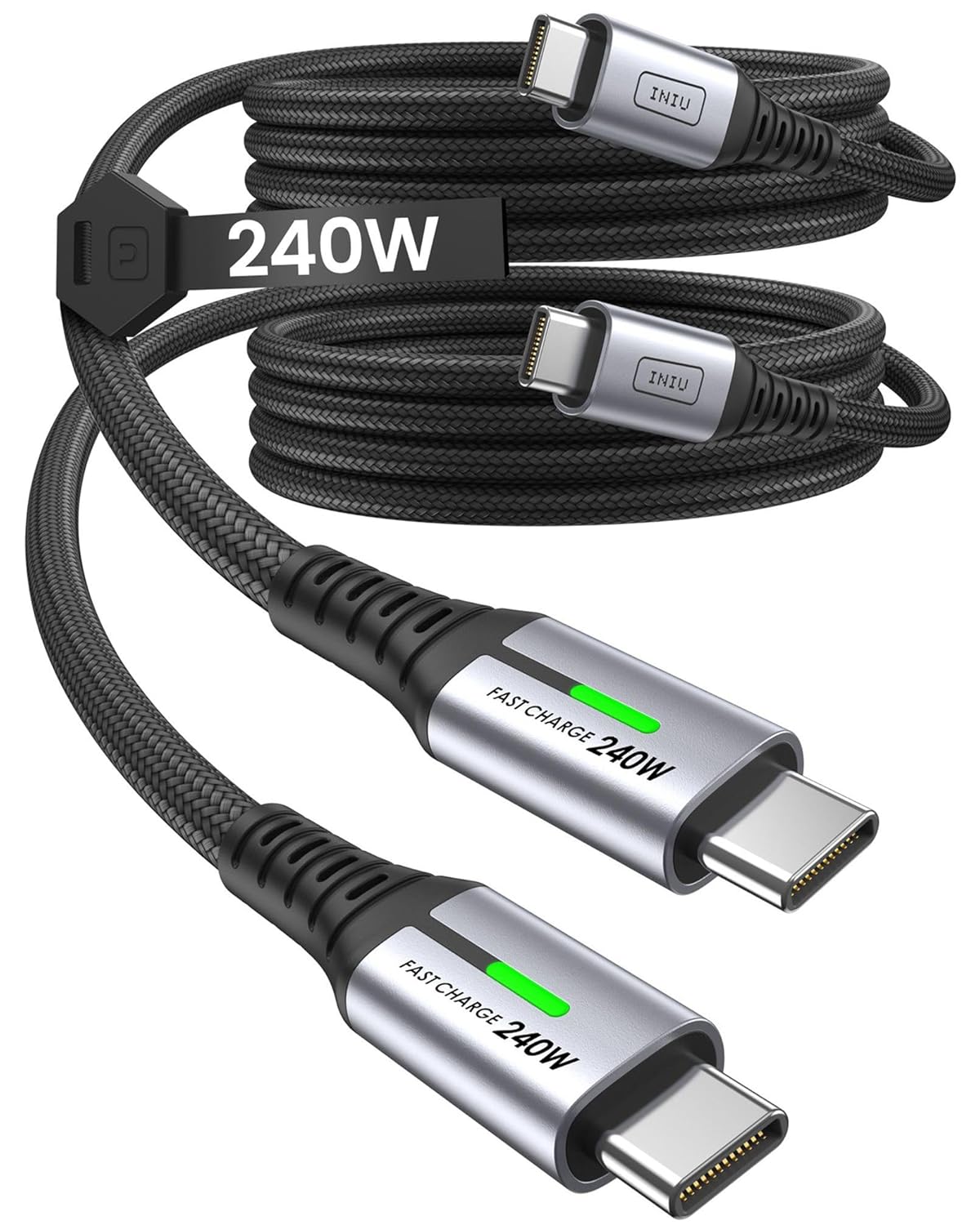 Amazon.com: INIU 240W USB-C Charge Cable 2m 2-Pack, PD Fast Charging ...