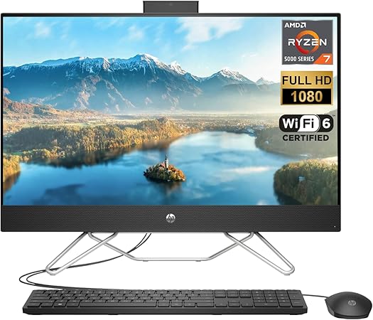 Amazon.com: HP 27 All-in-One Desktop, 27" FHD Screen, AMD Ryzen 7 5825U ...
