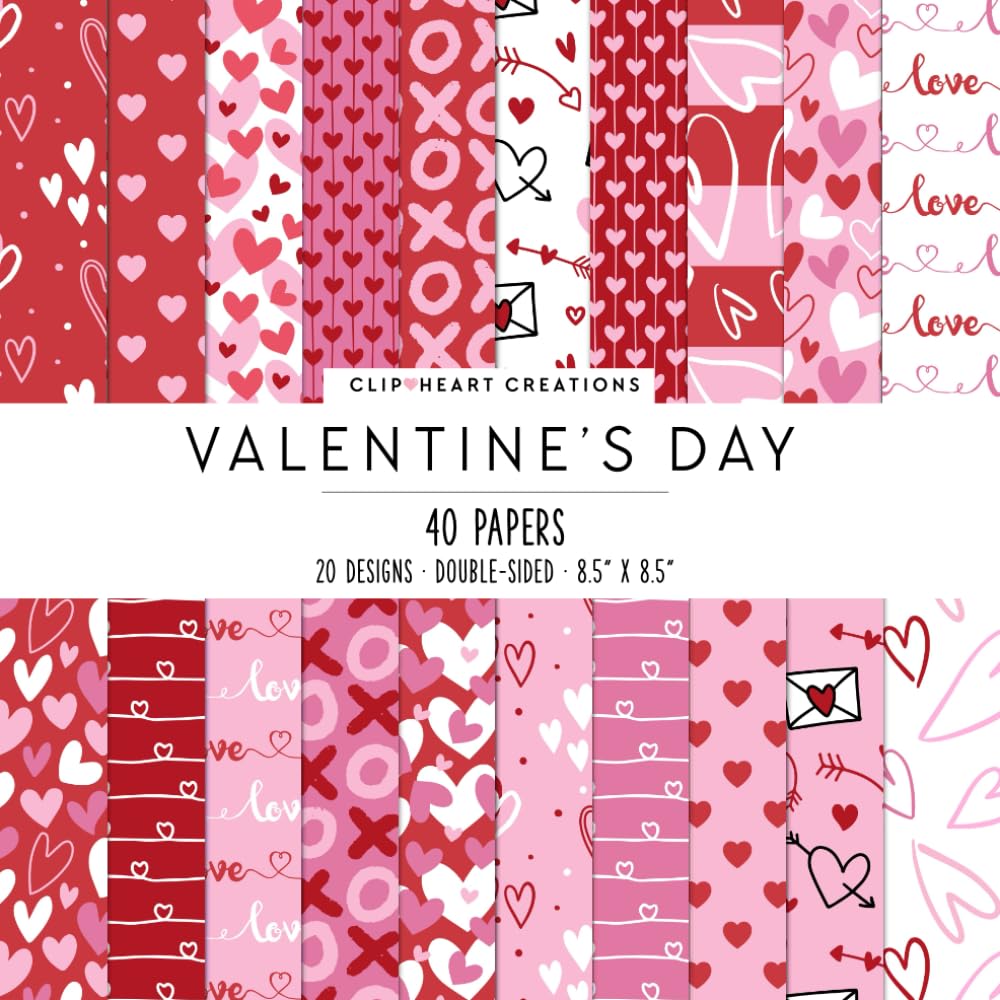 Valentine's Day Scrapbook Paper: Decorative Craft Paper Pack, Craft ...