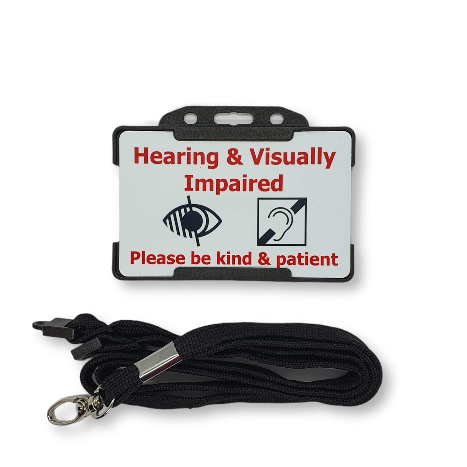Hearing and Visually Impaired Hidden Disability ID Card - Lanyard ...