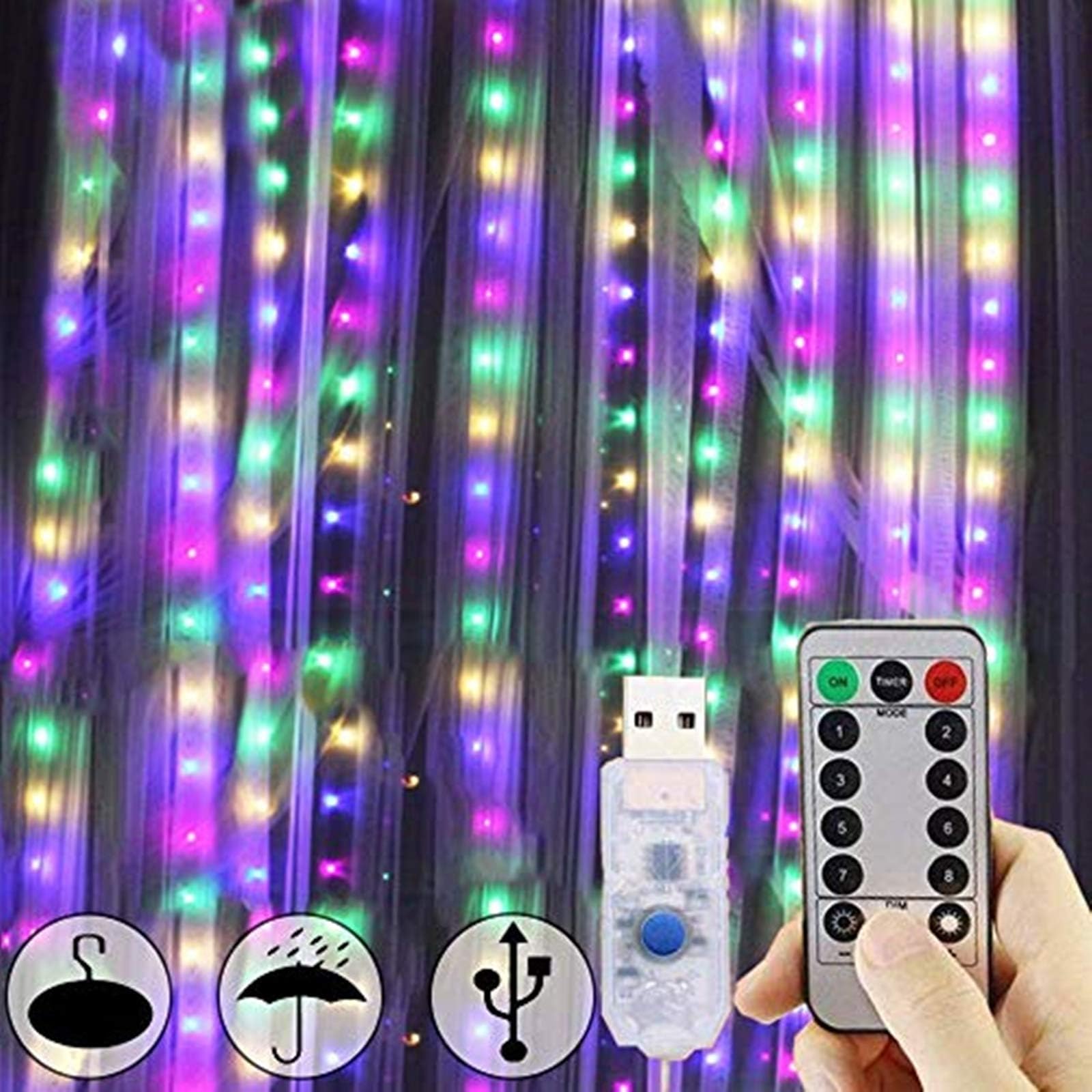 Ollny Net Lights Outdoor Indoor, 200 LED 3m x 2m Christmas Fairy Lights ...