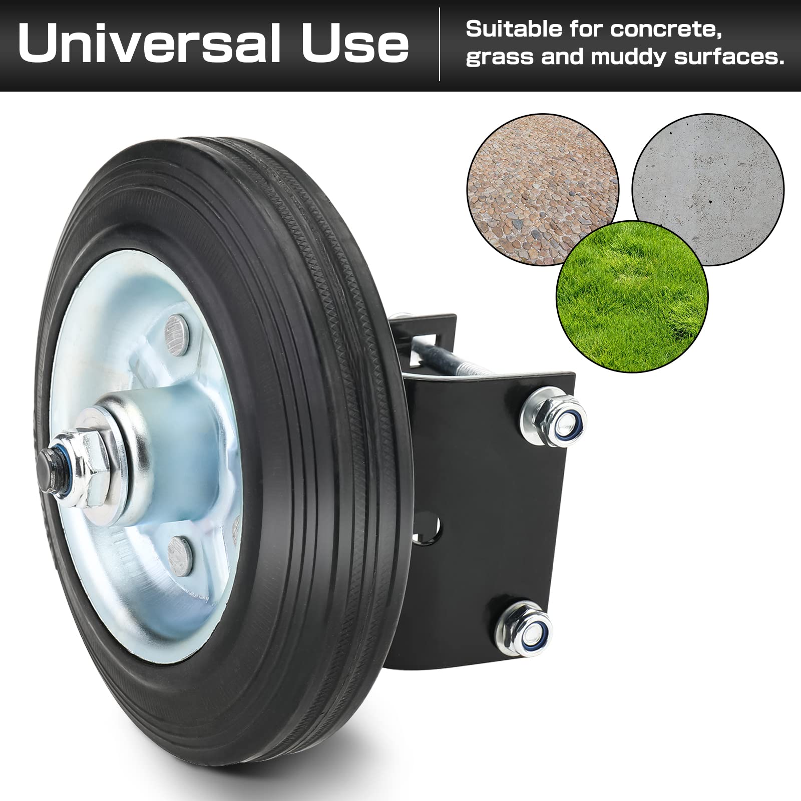 Snapklik.com : 6 Inch Gate Wheel, Fence Gate Wheel For Metal Tube Gate ...