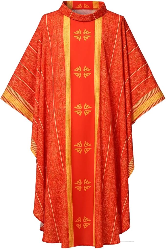COSDREAMER Unisex Priest Celebrant Chasuble Catholic Church Father Mass ...