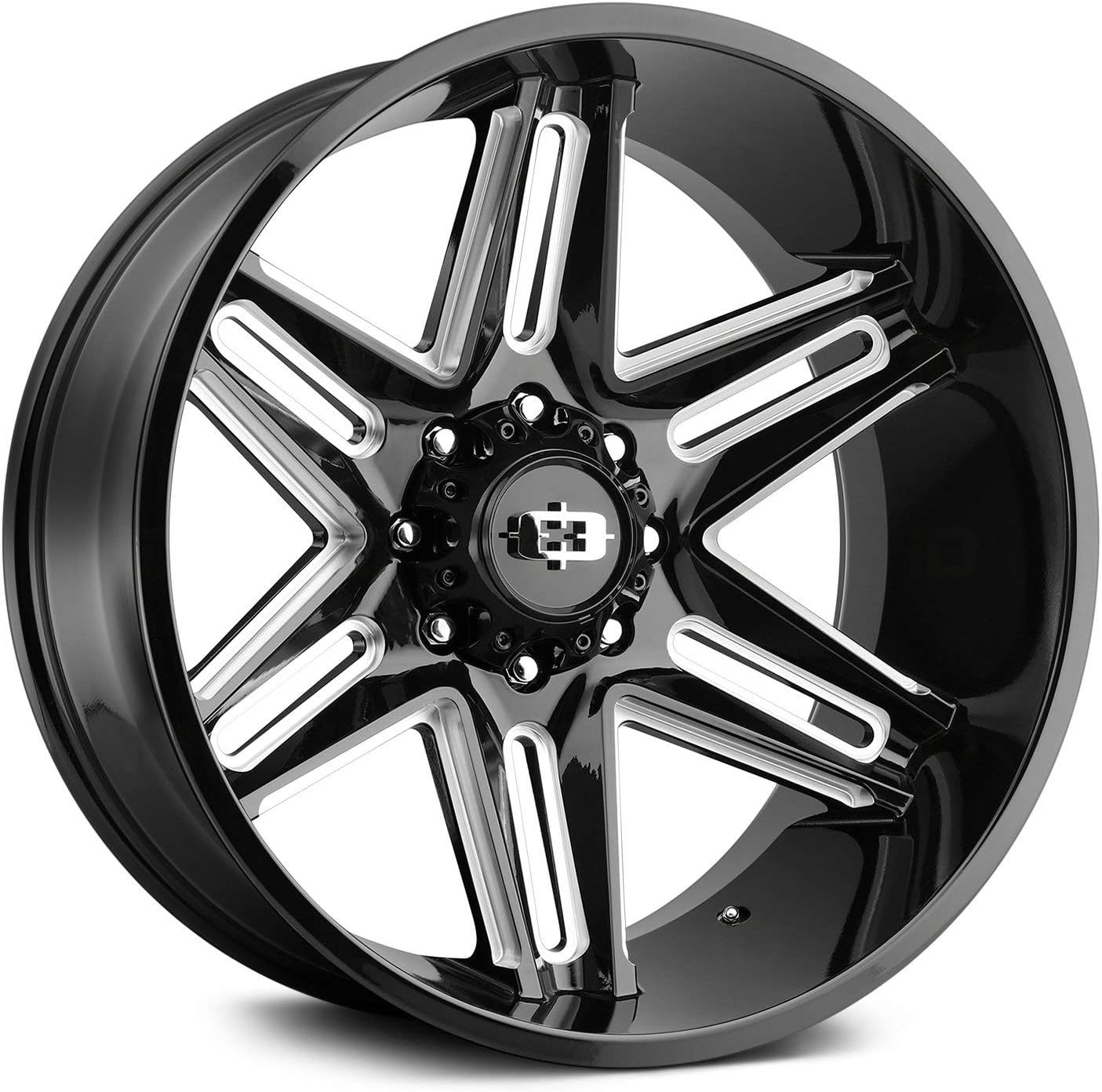 Amazon.com: Vision 363 Razor 20x10 5x5.5" -25mm Black/Milled Wheel Rim ...
