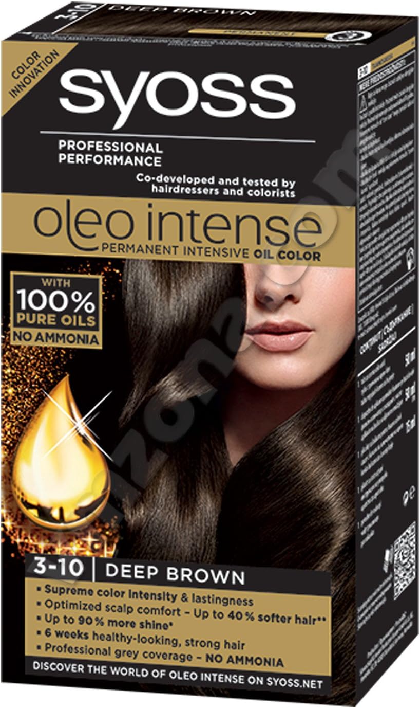 Amazon.com : Syoss Oleo Intense Hair Color Dye 100% Pure Oils 0% Amonia ...