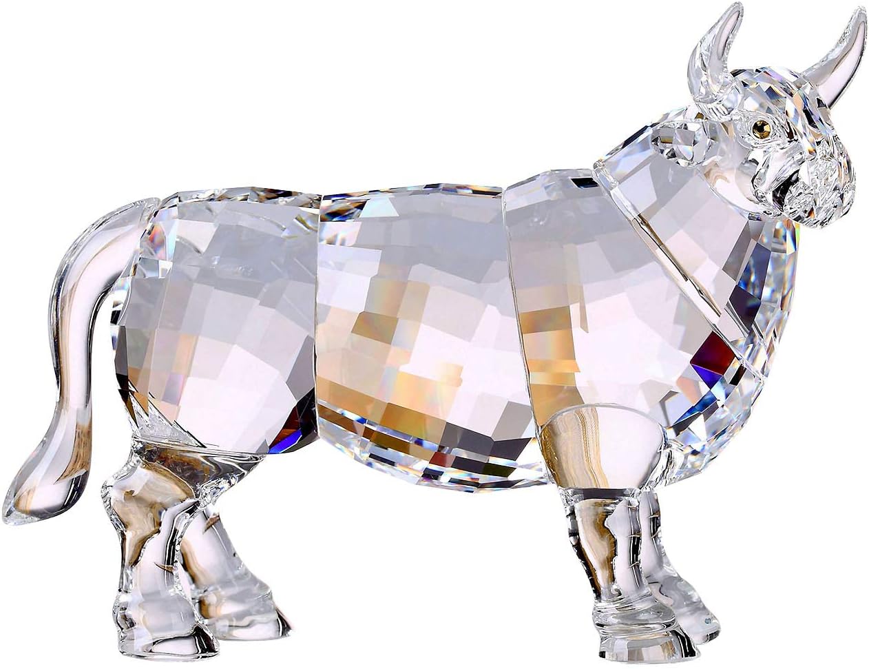 Amazon.com: WitnyStore Clear Cow Blown Glass Cattle Cute Bull Handmade ...