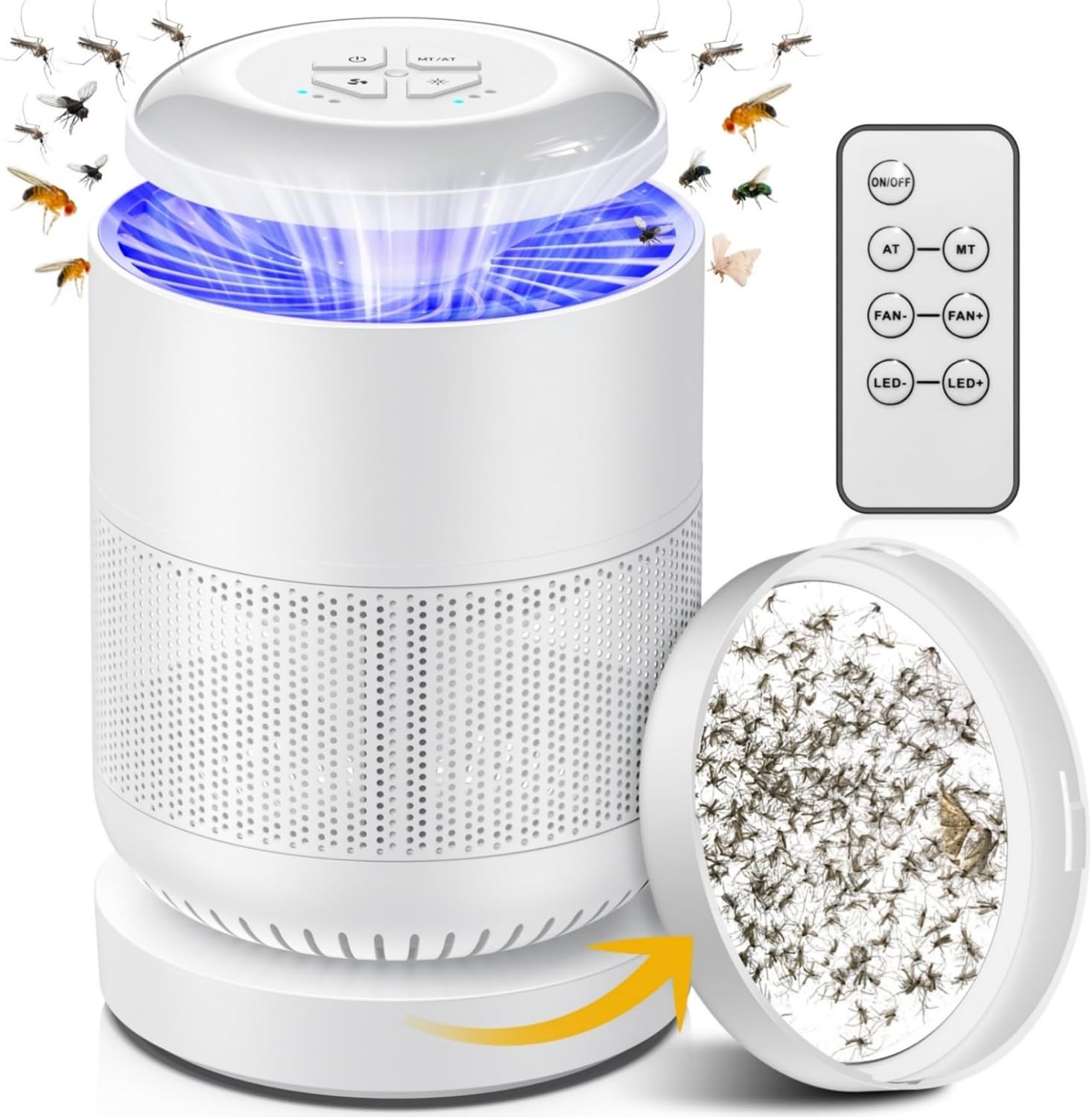 Amazon.com : Fruit Fly Traps for Indoors, Bug Light Trap Indoor, Remote ...