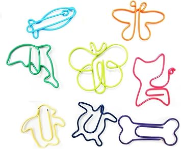 Amazon.com : Paper Clips Creative Animal Shape,8 stlyes,40pcs : Office ...