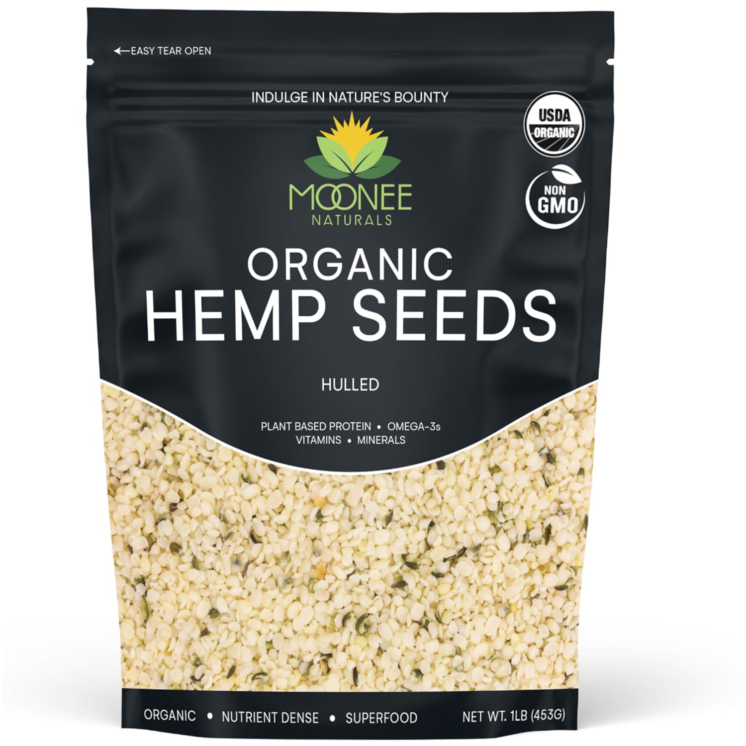 Amazon.com: Moonee Naturals - Organic Hemp Seeds (16 Ounce / 1 LB ...