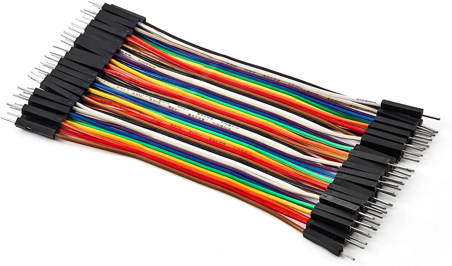 Amazon.com: Aliotech 120pcs Assorted Color Dupont Wire 40pin Female to ...
