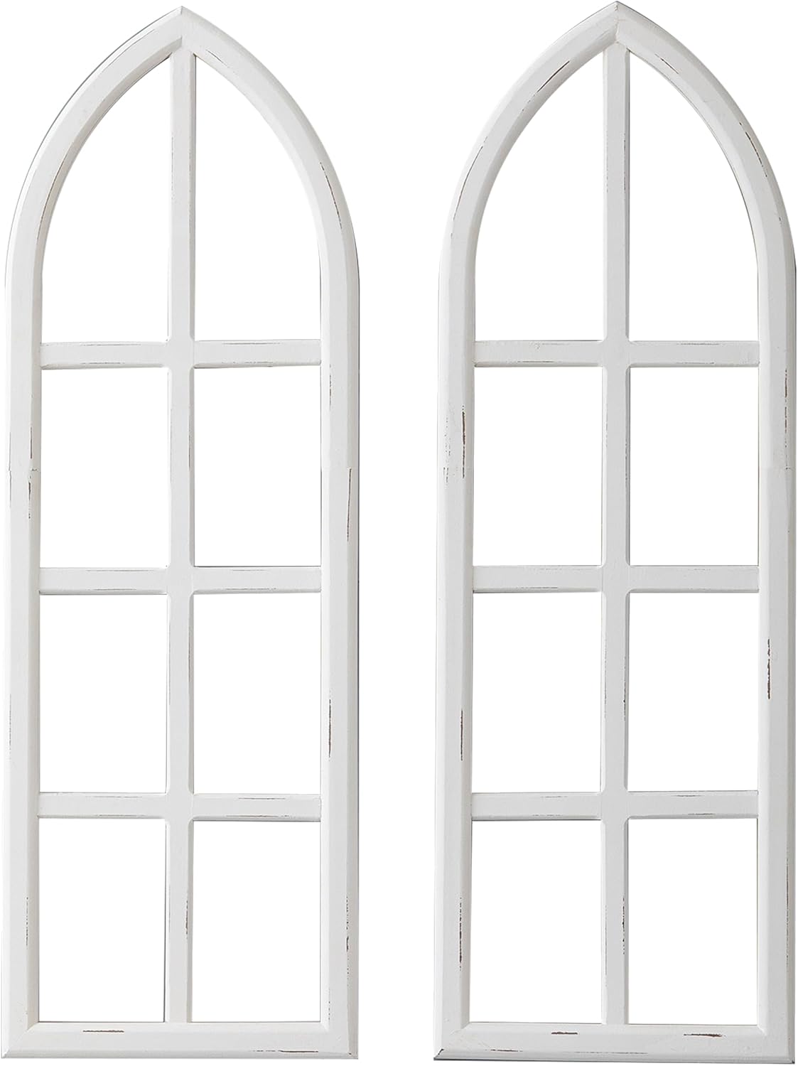 Amazon.com: Sintosin Hanging Rustic White Wood Arched Window Frame Wall ...