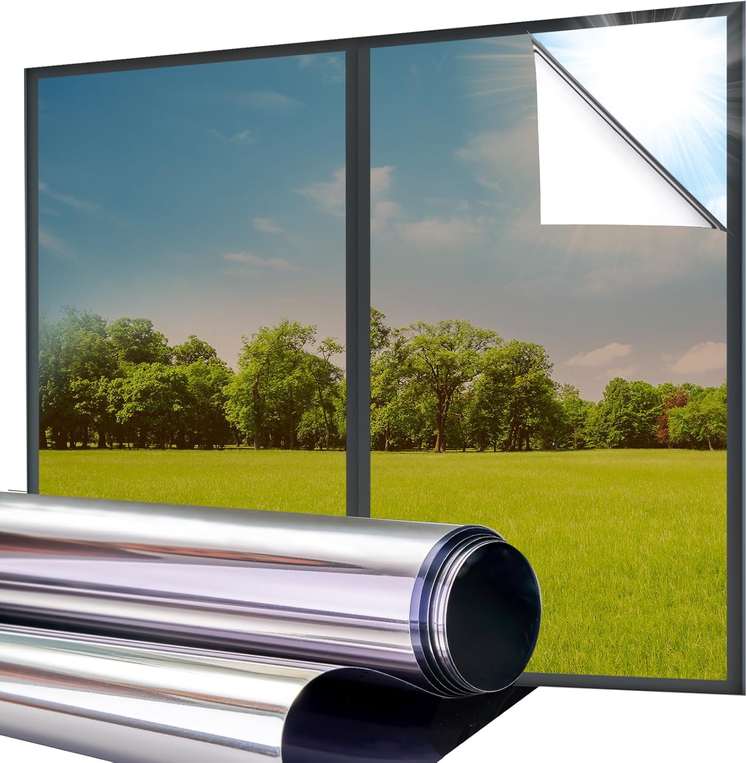Lifetree Reflective One Way Window Film Privacy: Mirror Window Tint ...