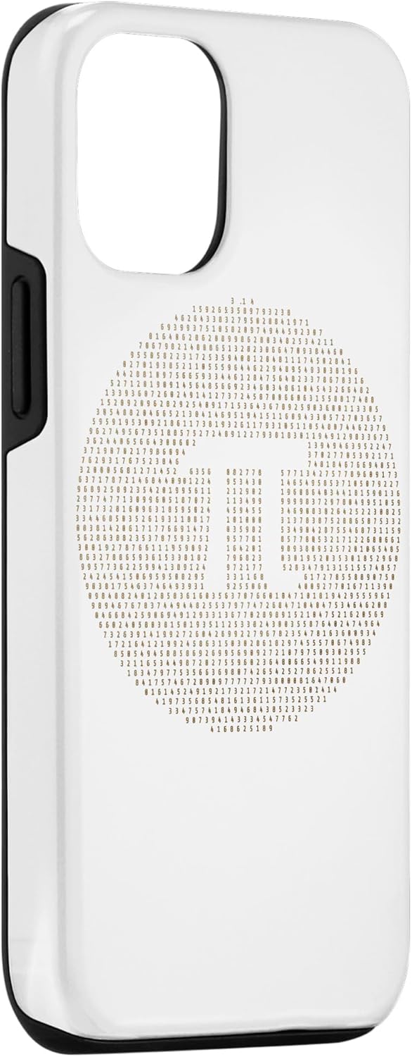 iPhone 15 Digits of Pi in pie Circle with Greek Letter Pi Pi Day Case ...