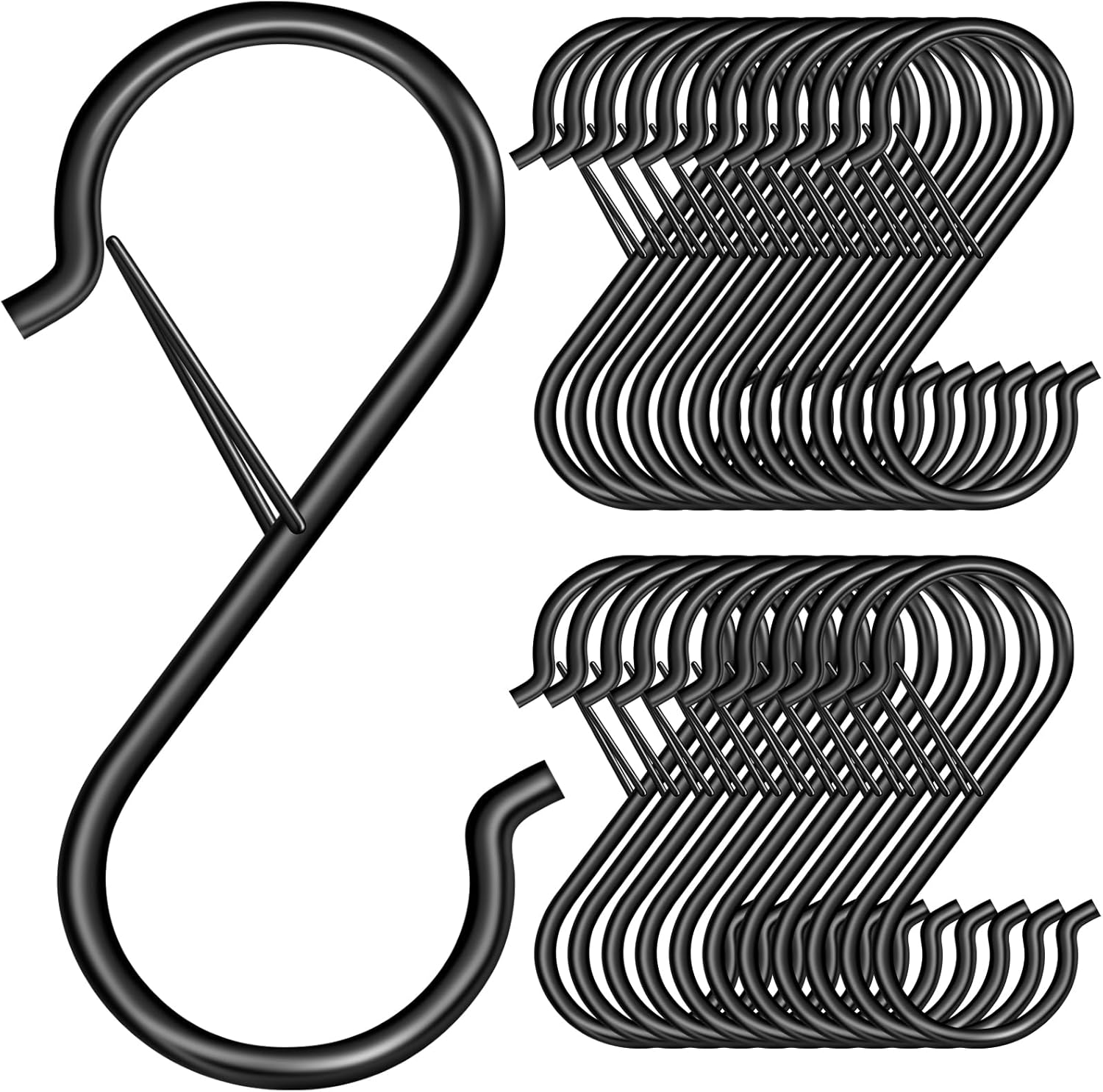 Amazon.com: AZPH S Hooks for Hanging, Heavy Duty Black S Hooks with ...