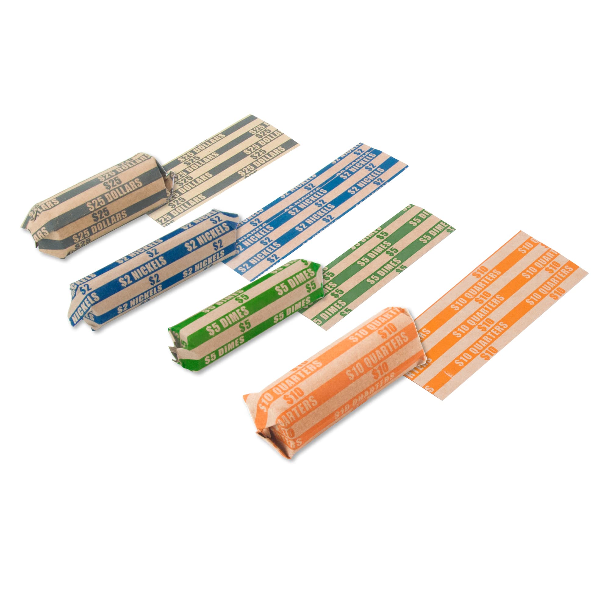 Snapklik.com : L LIKED 300 Assorted Bundle Flat Striped Coin Wrappers