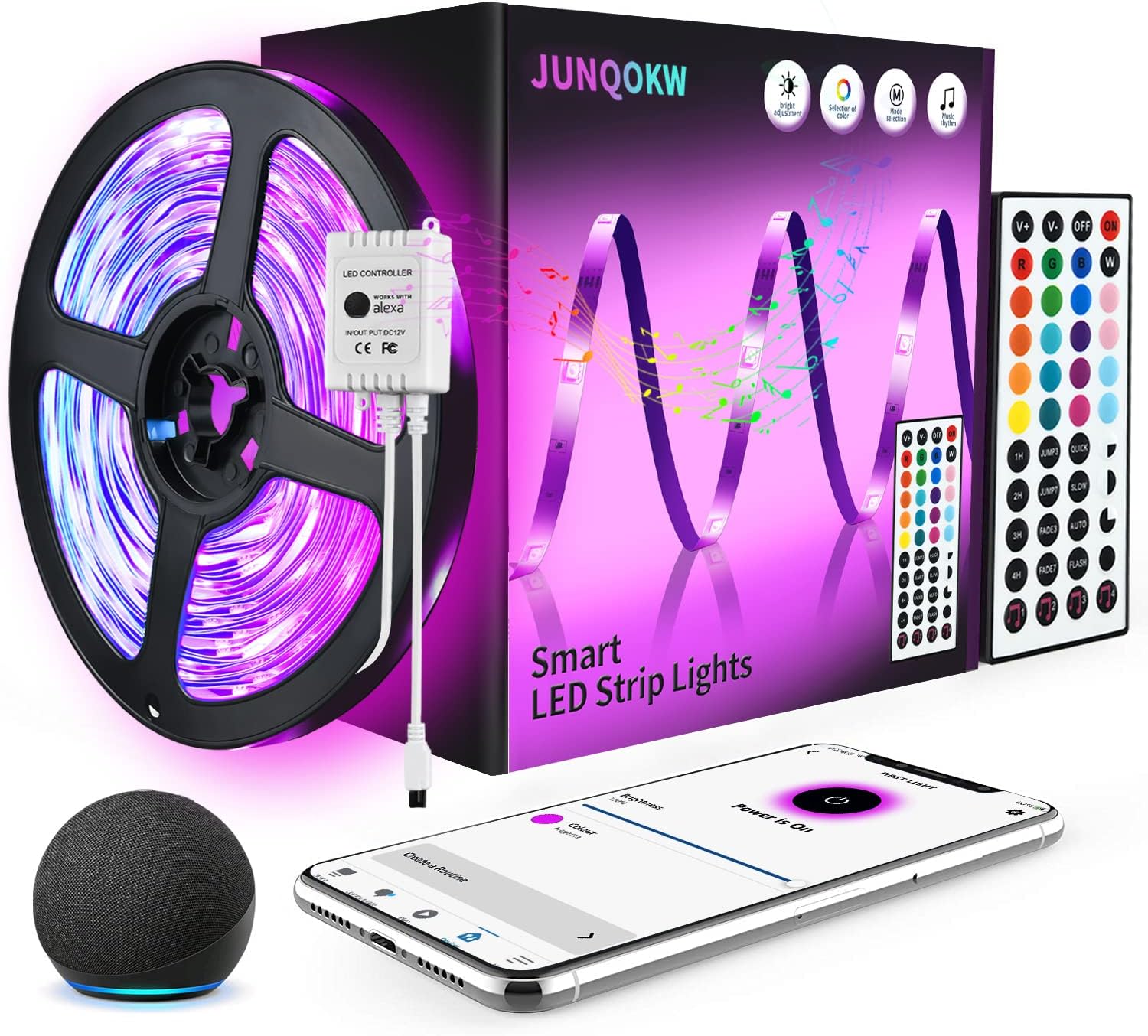 Amazon.com: KOBAIBAN Smart WiFi RGB LED Wall Light Lines 16M+ Color LED ...