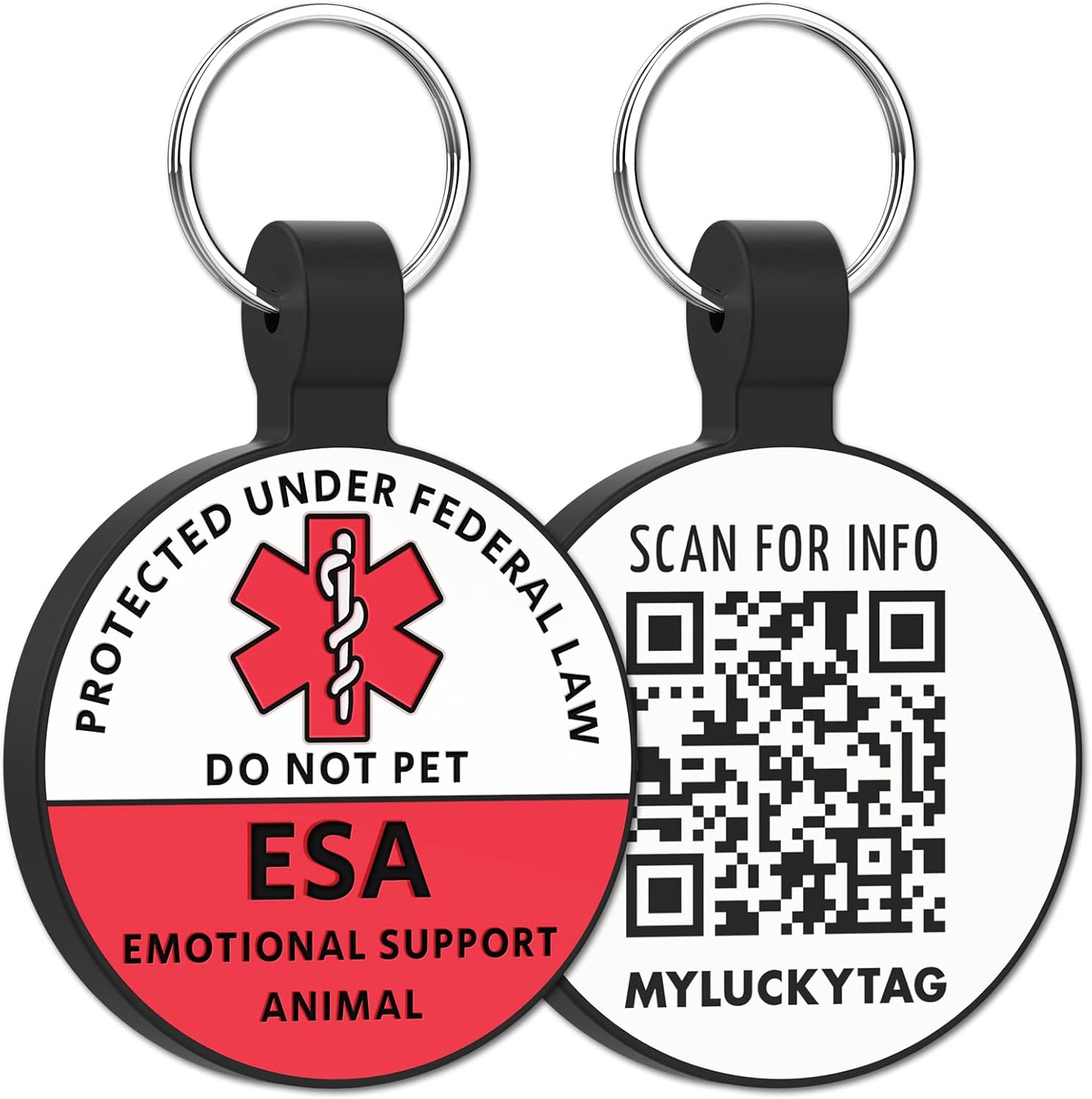 Amazon.com : MYLUCKYTAG Emotional Support Animal (ESA) Tag, QR Code ...