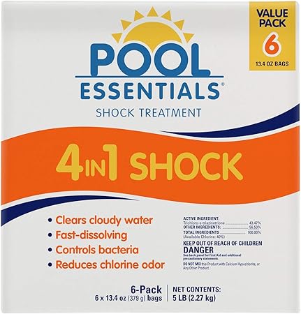 Amazon.com: Pool Essentials Shock Treatment 6 Pack (13.4 oz Bags)