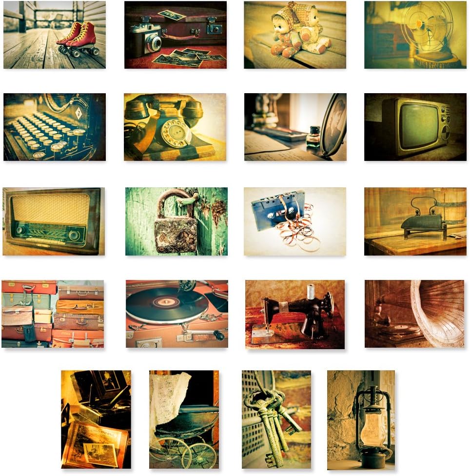 Amazon.com : RETRO postcard set of 20 postcards. Antiques, old things ...