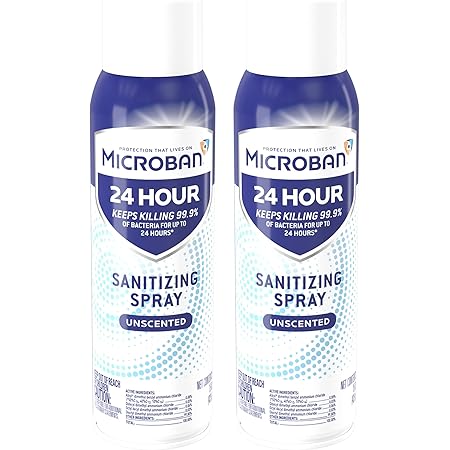 Amazon.com: Microban 24 Hour Sanitizing Spray, Fresh Scent, 6 cans/case ...