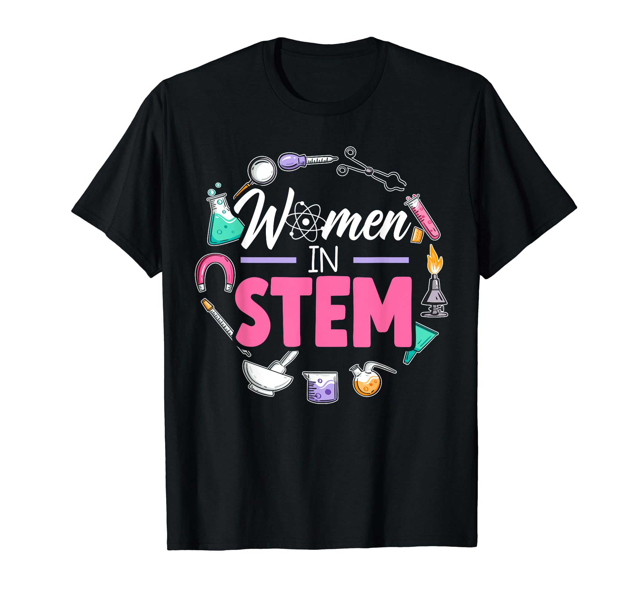 Amazon.com: Women In STEM Steminist Engineering Biologist Science T ...