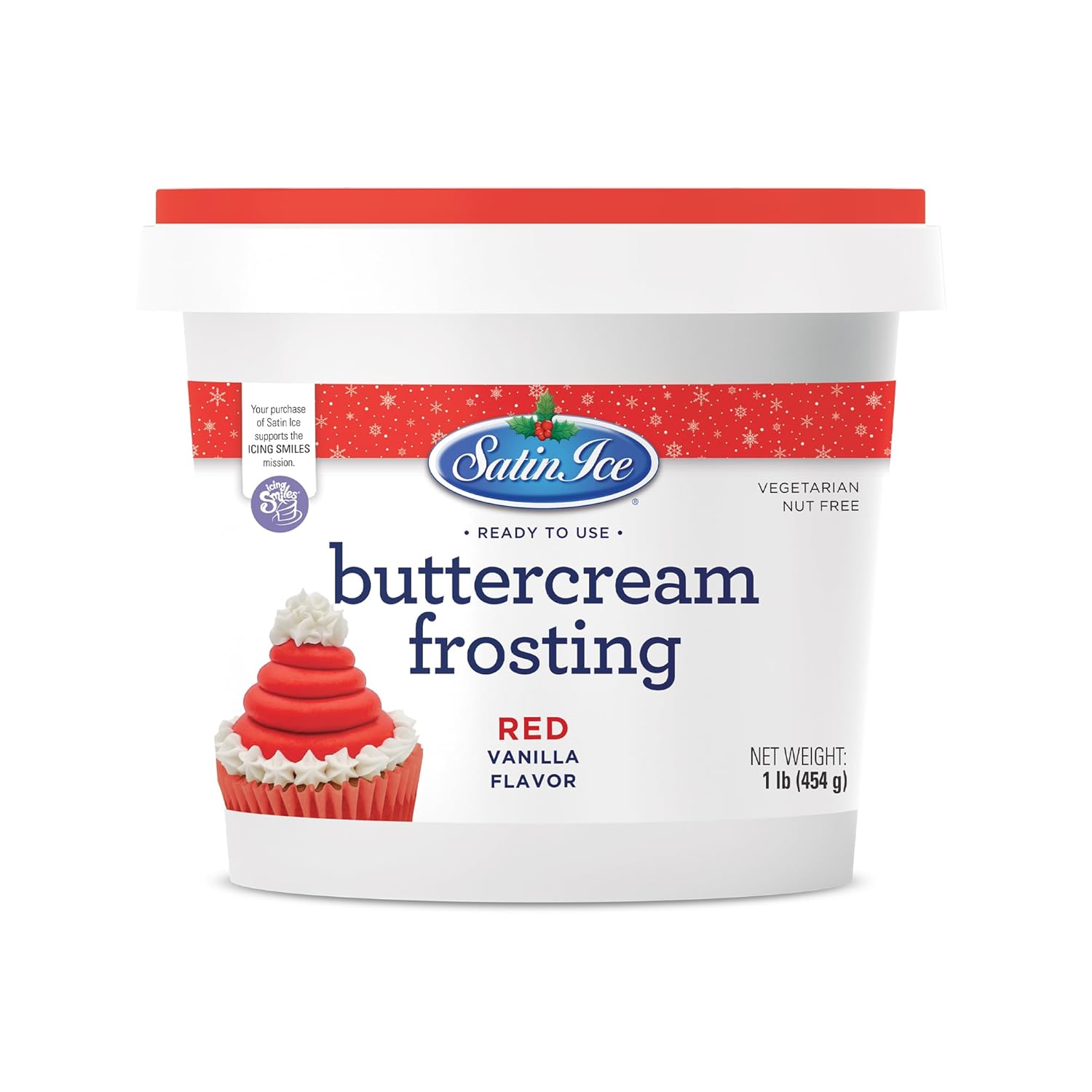 Amazon.com : Satin Ice Holiday Red RTU Buttercream Frosting - 1lb Pail ...