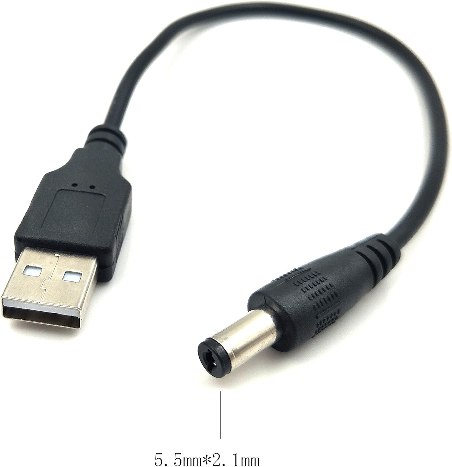 Amazon.com: Duttek 3.3feet/1m USB 2.0 A Male to DC 5.5x2.1mm 5 Volt DC ...