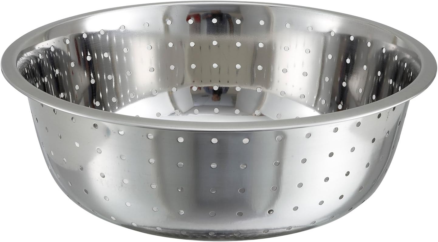 Amazon.com: Winco Stainless Steel Chinese Colander with 5mm Holes, 15 ...