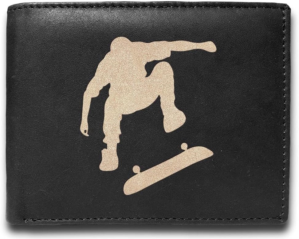 Amazon.com: Sticky Bomb Men's Laser Engraved Bifold - Skateboarding ...