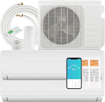 Amazon.com: SIMOE Mini Split AC/Heating System, 2 Zone 18K BTU ODU +2X ...