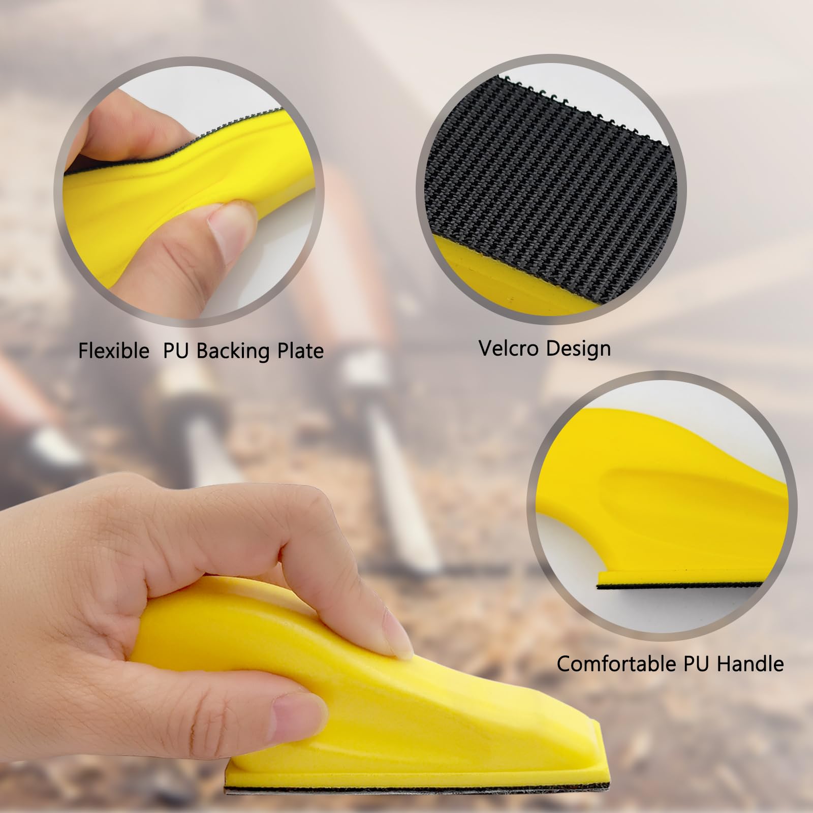 Hand Sander Kit, Assorted Micro Sander Sand Paper 80 150 240 320 400 ...
