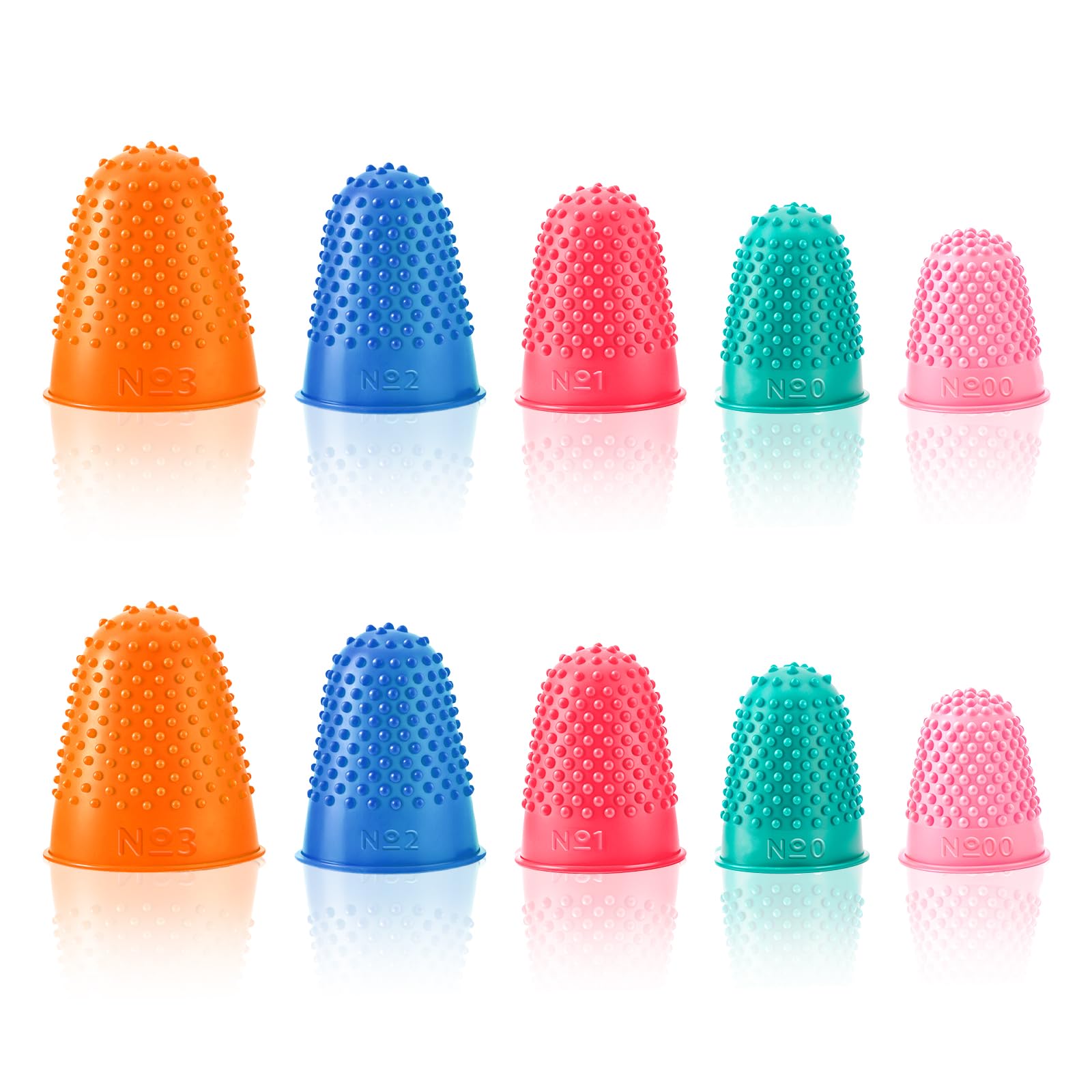 Amazon.com : YUXIANLB 10Pcs 5 Different Sizes Rubber Fingers Tip ...