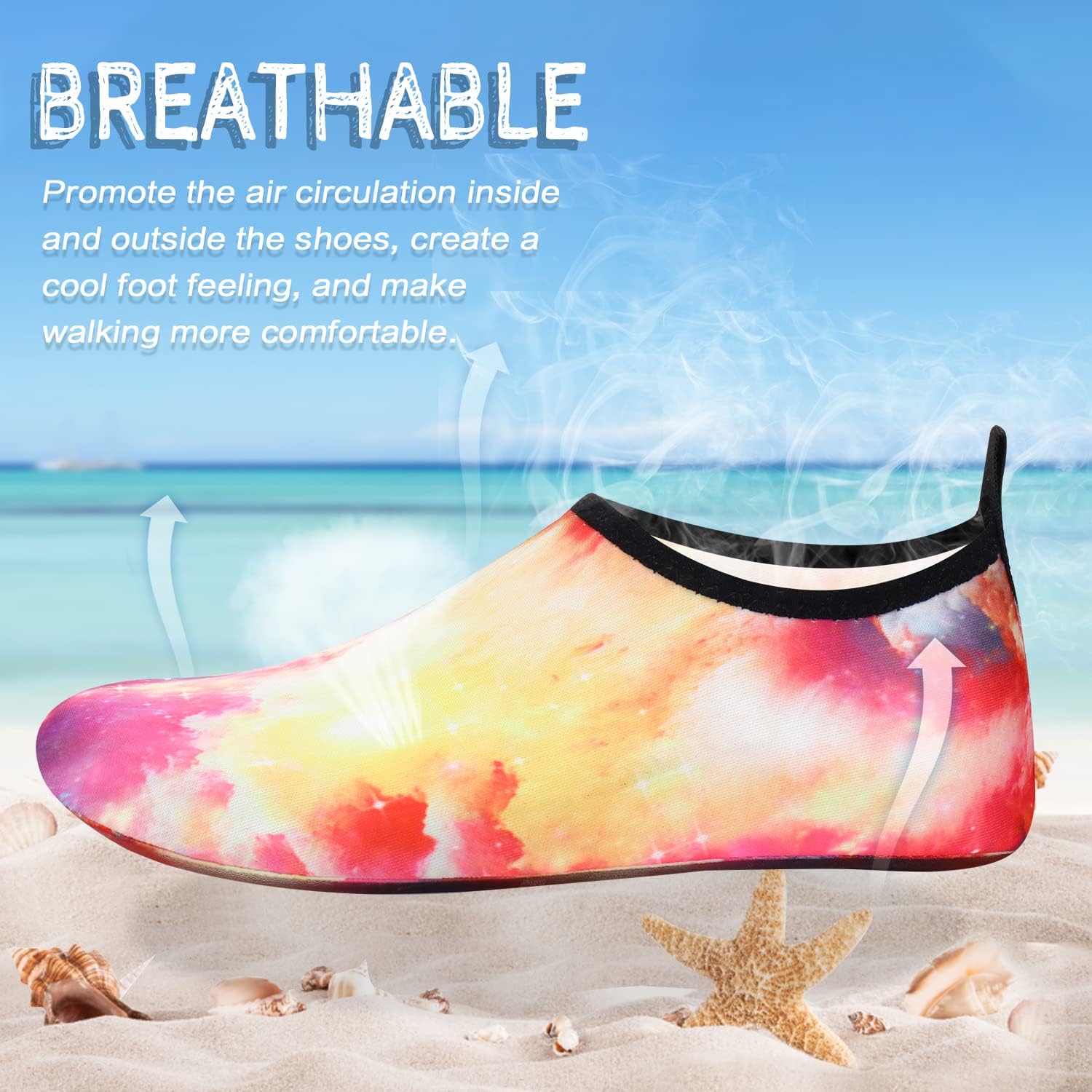 ANLUKE Water Shoes Barefoot Aqua Yoga Socks Quick-Dry Beach Swim Surf ...