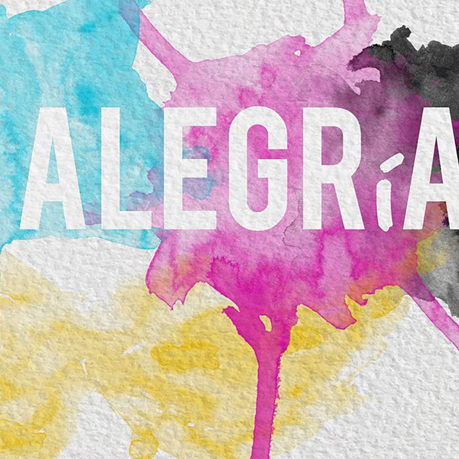 Nacnic Posters Colorful words. Alegria word sheet with colorful design ...