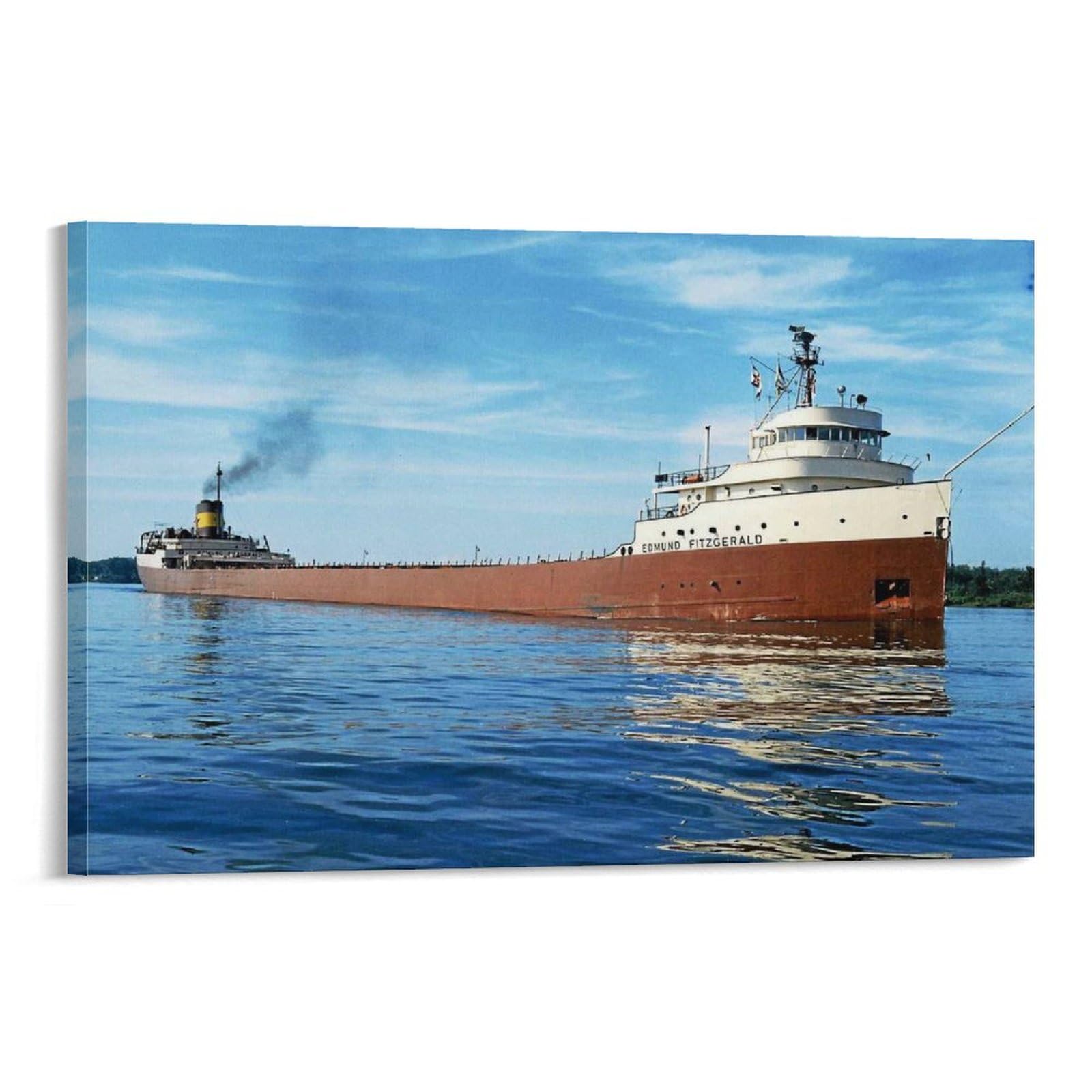 Amazon.com: Room Aesthetics Poster Edmund Fitzgerald Ship Painting ...