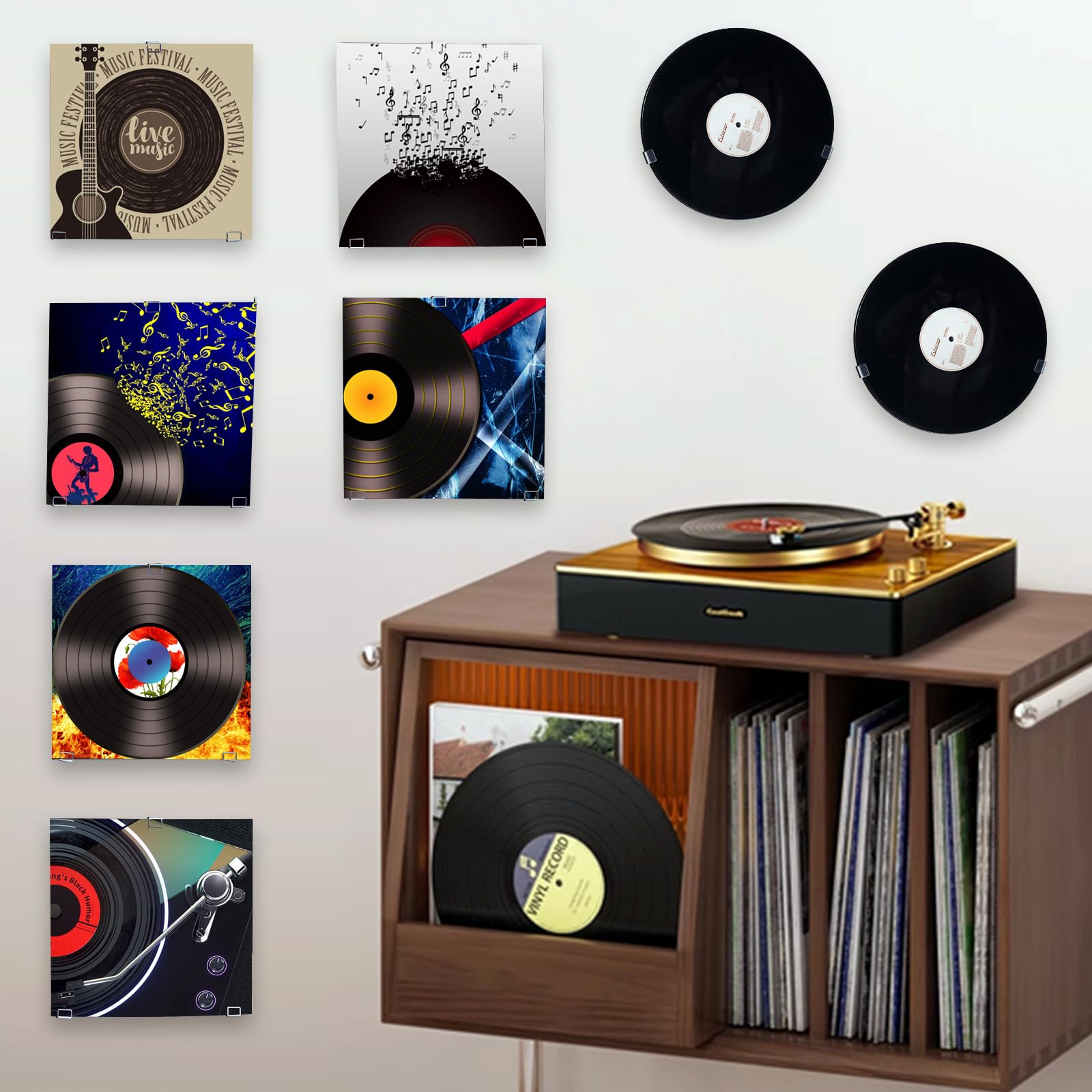 Snapklik.com : Antilope 6 Sets 18Pcs Vinyl Record Wall Mount Display ...