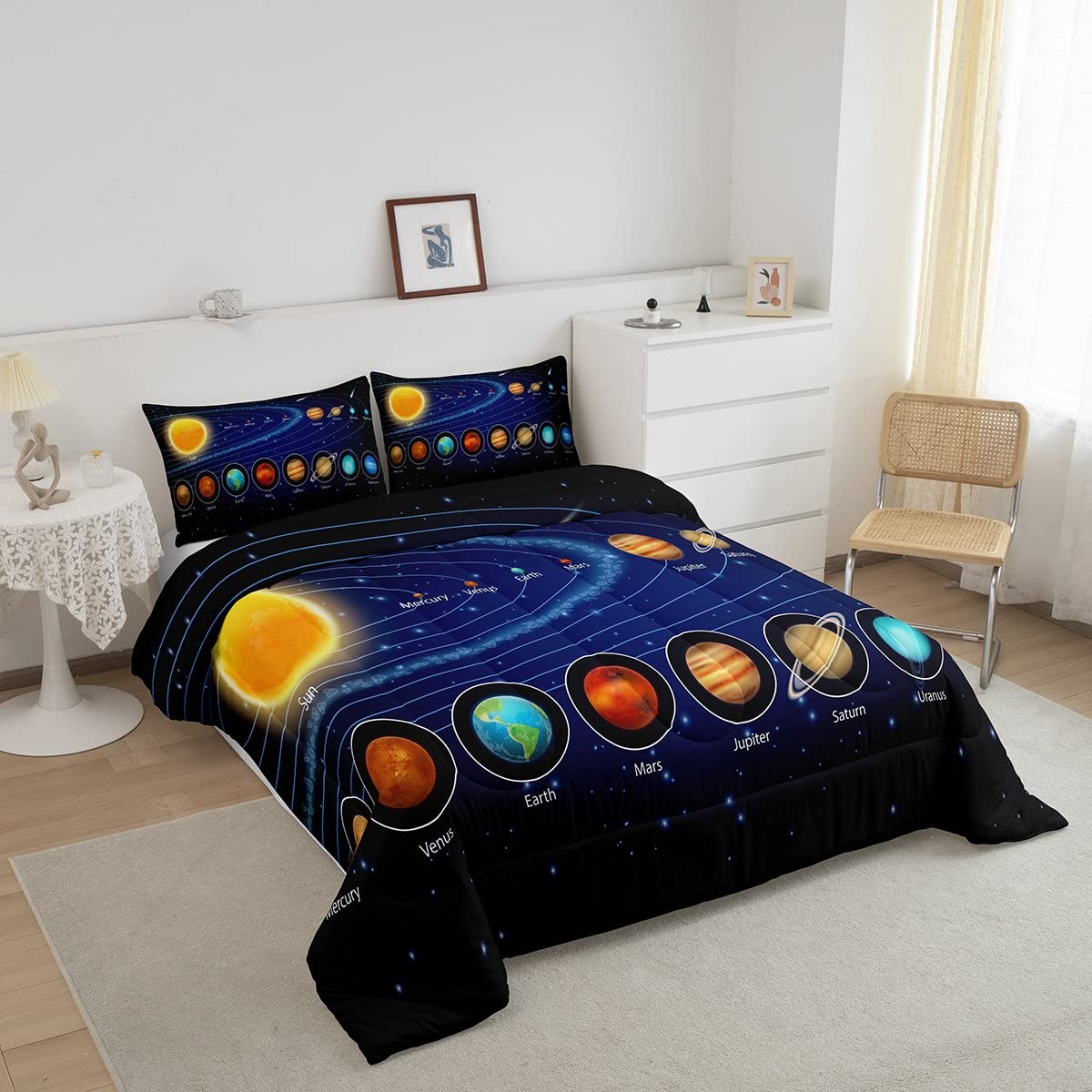 Feelyou Solar System Comforter Set for Kids Toddler Outer Space Galaxy ...
