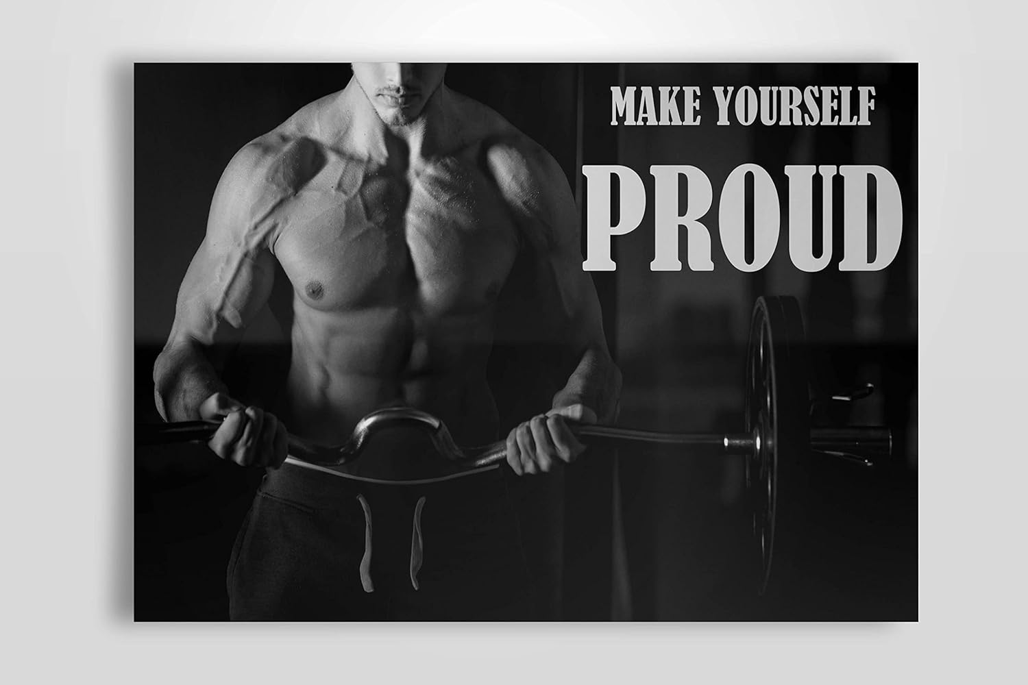 Amazon.com: EzPosterPrints - Bodybuilding Men Girl Fitness Workout ...