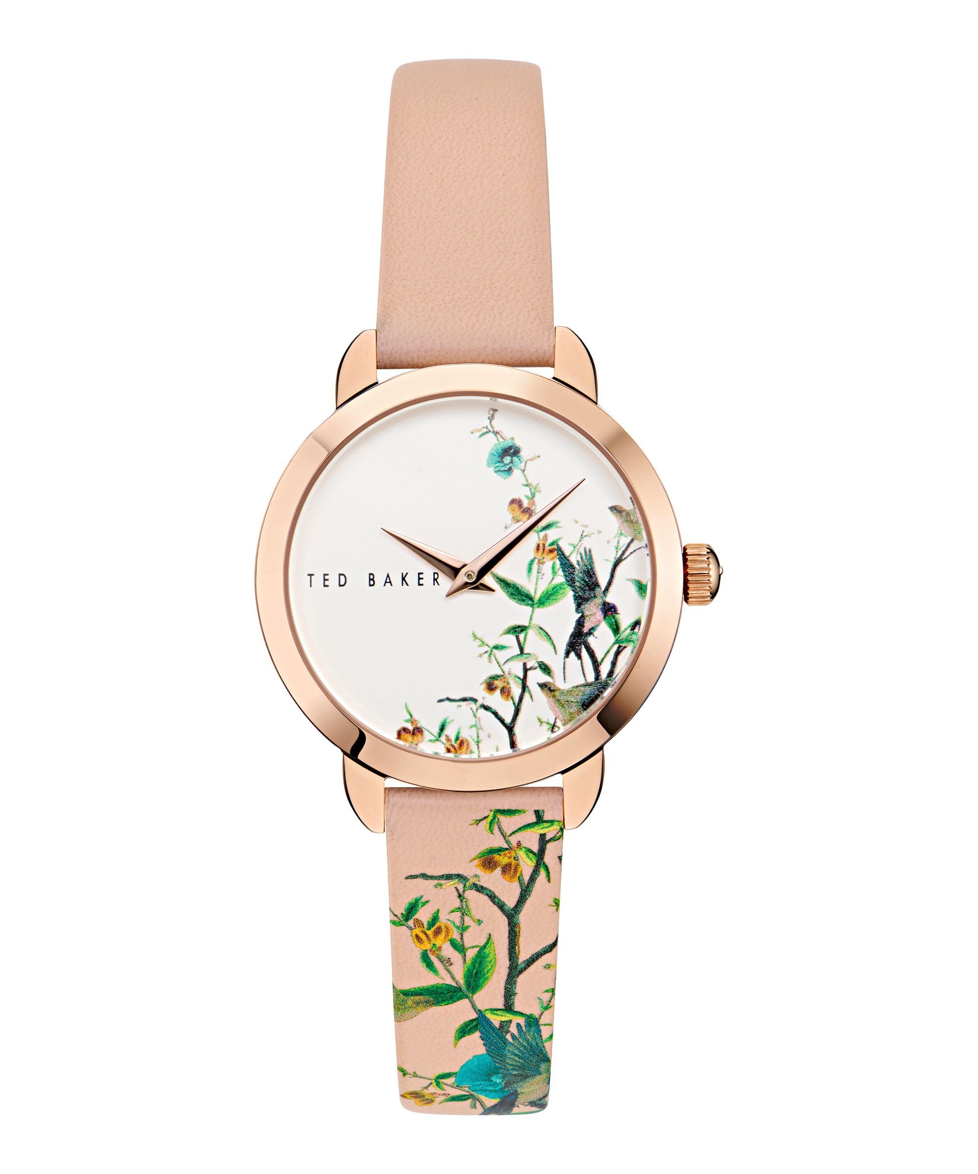 Amazon.com: Ted Baker Fleure Ladies Pink Leather Strap with Prints ...
