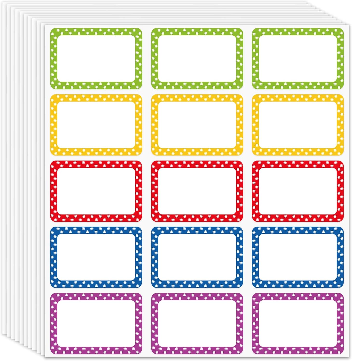 Amazon.com : 300pcs Name Tag Stickers, 3"x 2" Identification Badges, 5 ...