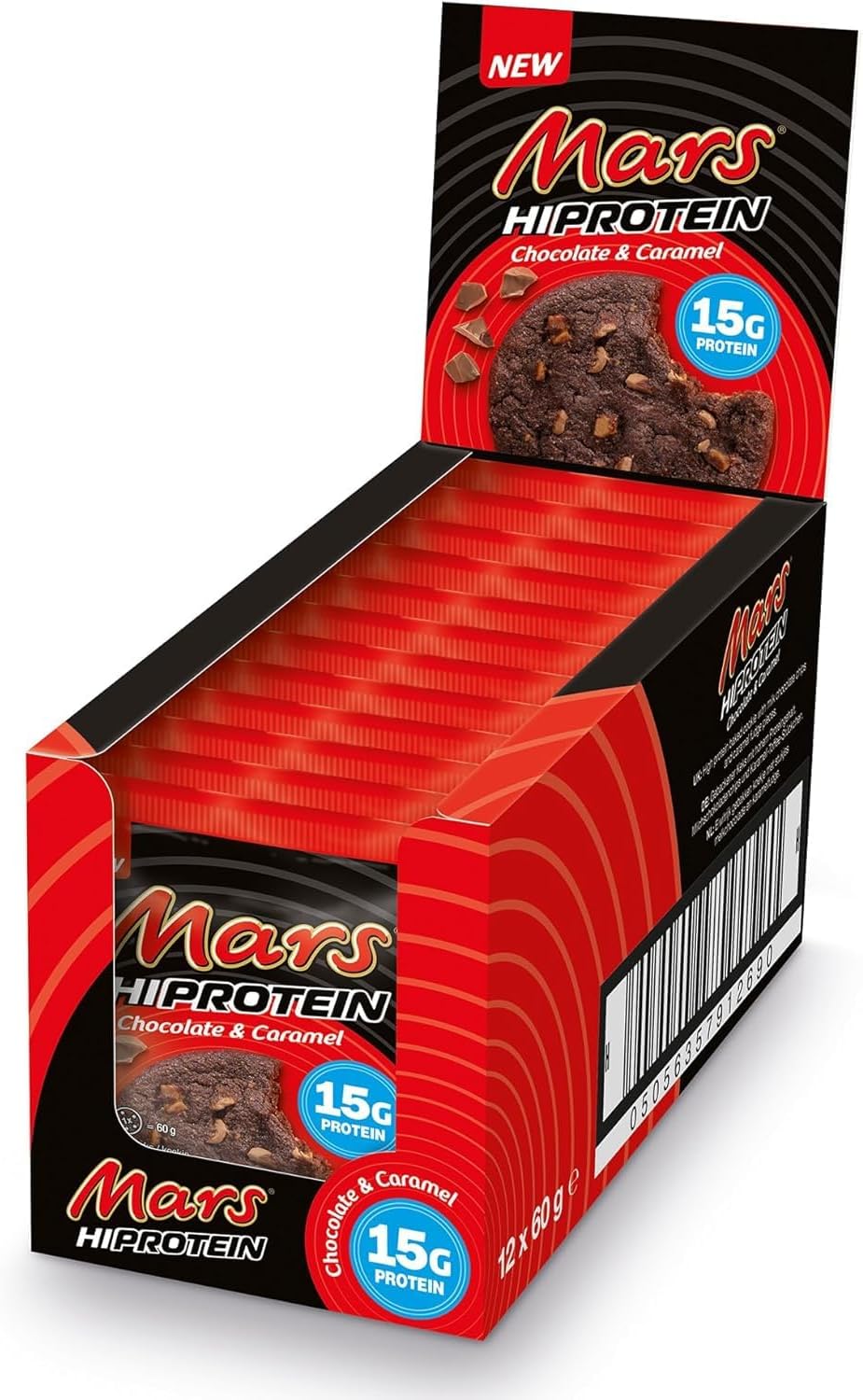 Mars Chocolate Caramel Protein Cookie (12 x 60g), High Protein Energy ...